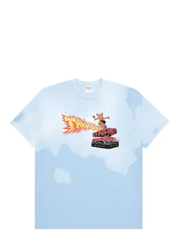 Supreme X Thrasher Back Tail Tee 'powder - Blue
