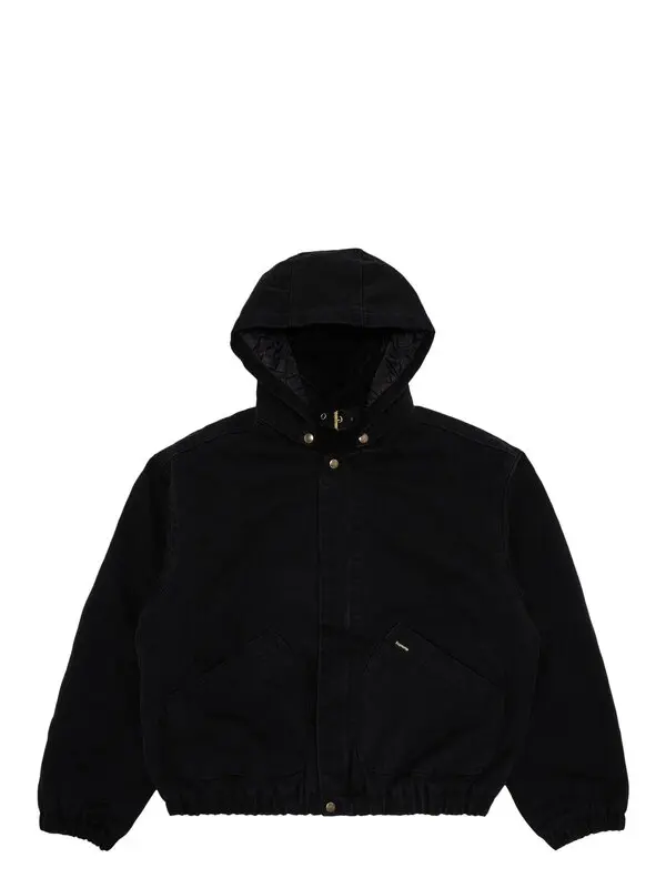 Supreme Faux Shearling Lined Bomber Jacket - Black