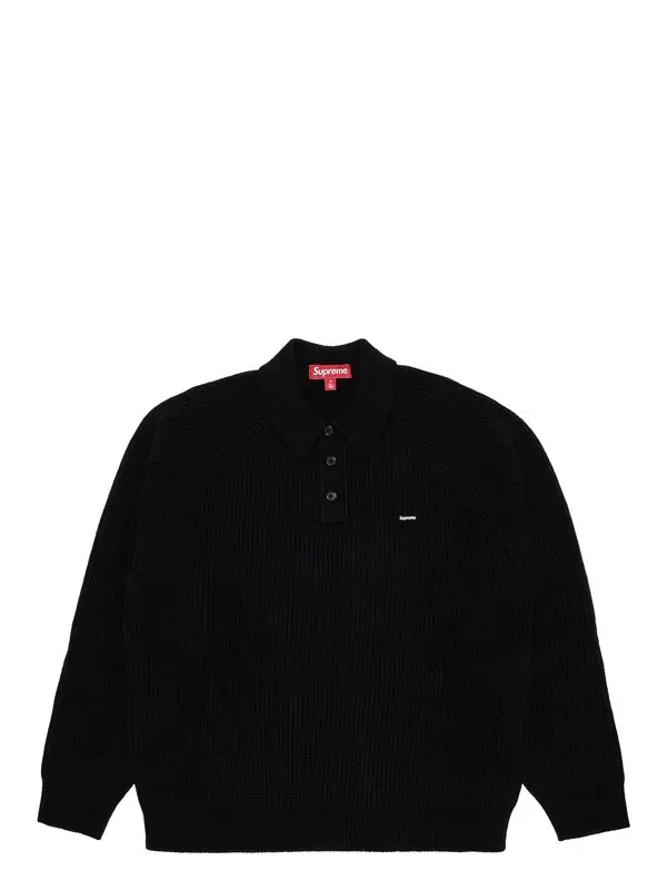 Supreme Small Box Polo Sweater - Black