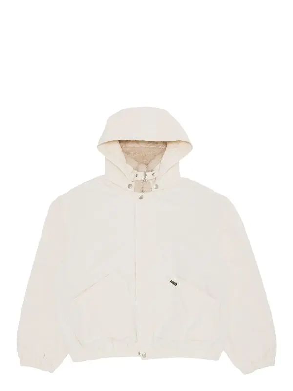 Supreme Faux Shearling Lined Bomber Jacket - White