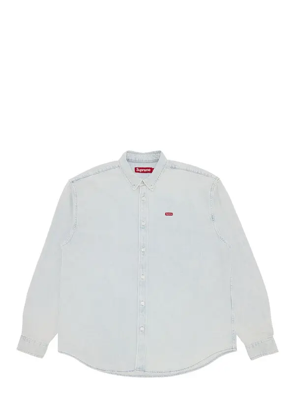 Supreme Small Box Shirt 'washed Denim - Blue