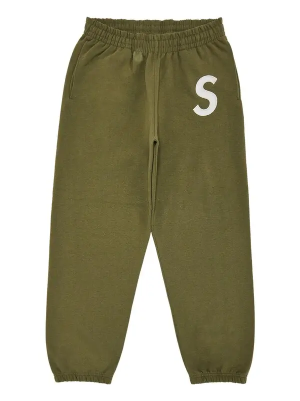 Supreme Logo Sweatpant 'light Olive - Green