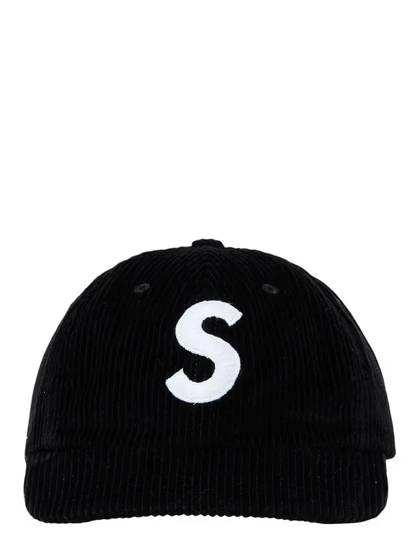 Supreme Corduroy S Logo 6-panel Cap - Black