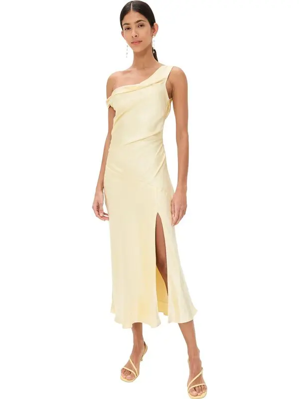 NIA Tori Off-shoulder Maxi Dress - Butter