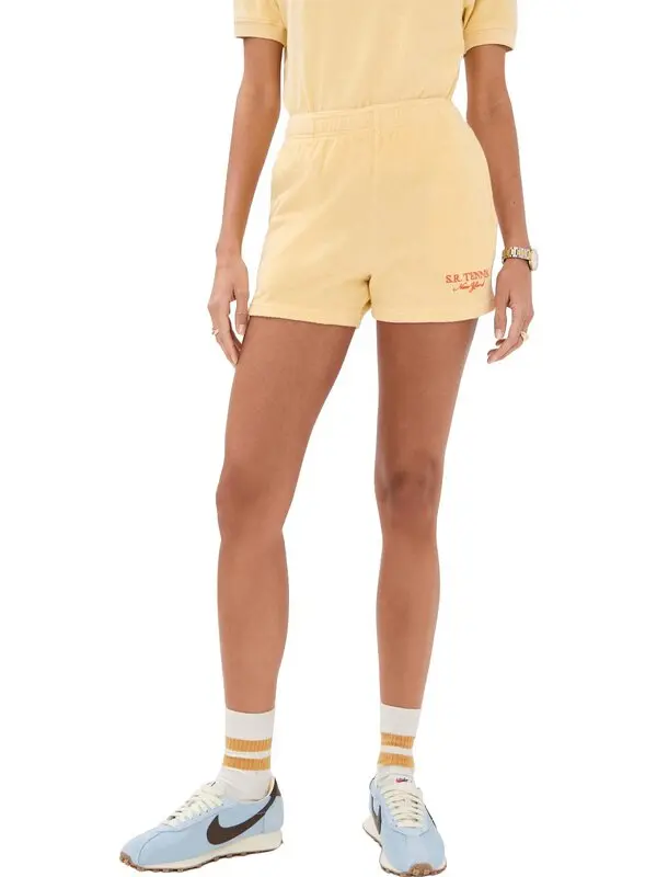 SPORTY & RICH Sr Sport Terry Shorts - Almond Pomodoro