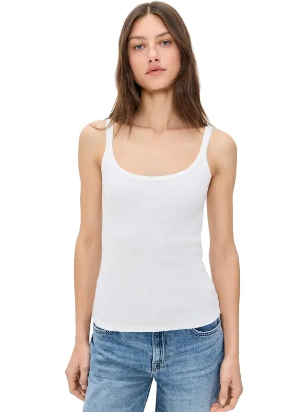 PARKE Thin Strap Tank - White