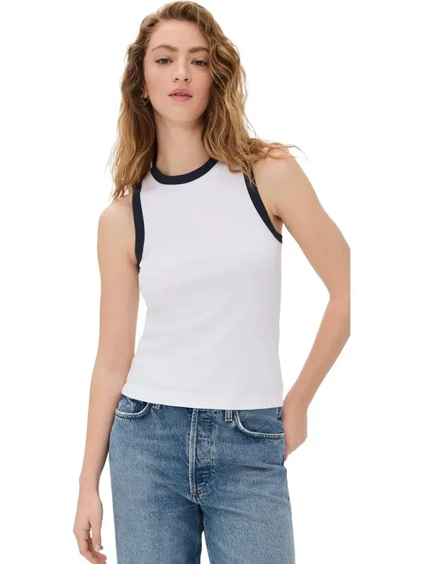 Rag & Bone Mia Ringer Tank - Whitemult