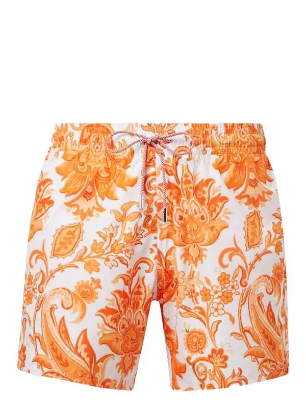 Etro Paisley Swim Trunks - Orange