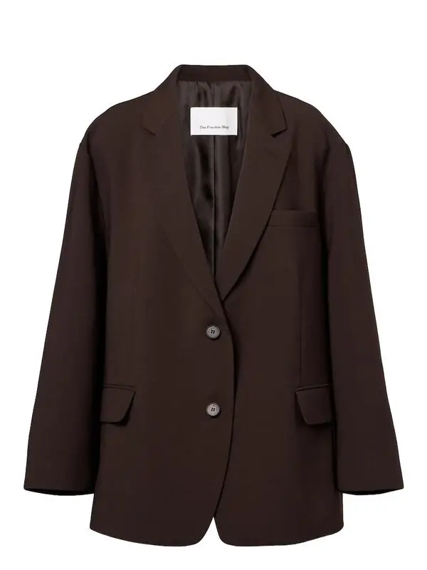 THE FRANKIE SHOP Bea Oversized Blazer - Brown