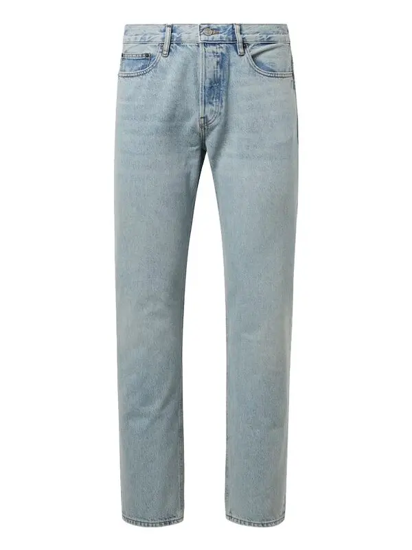 FRAME The Straight Mid-rise Jeans - Blue