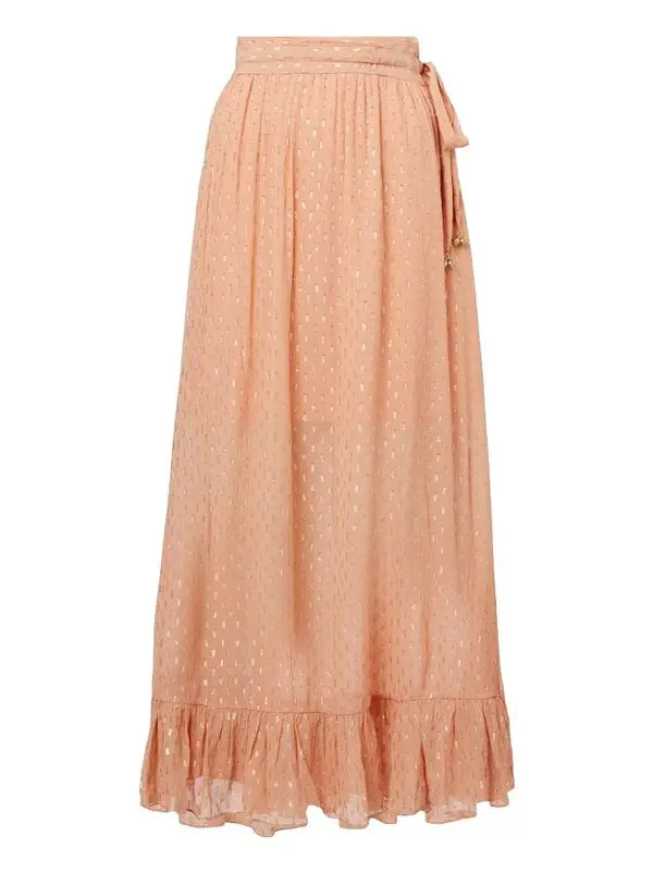 Zimmermann Rhiannon Frilled Maxi Skirt - Pink