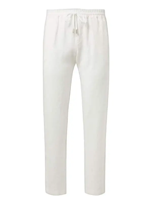 Thom Sweeney Linen Straight Leg Pants - White