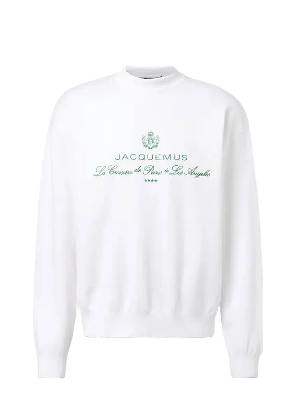 Jacquemus Venice Logo Embroidered Sweatshirt - White