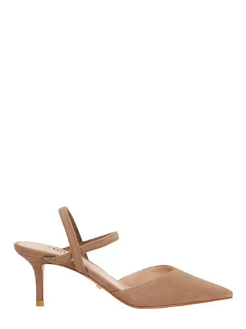 DUNE Suede Slingback Courts - Caramel Suede