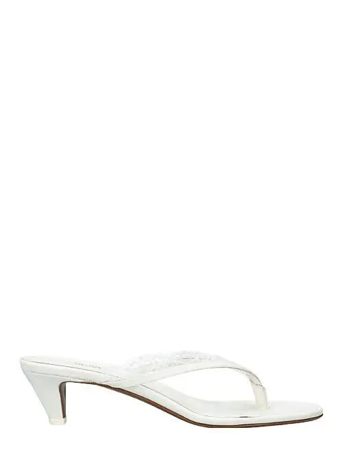 NEOUS Kalliope Lace-trim Heeled Sandals - Cream