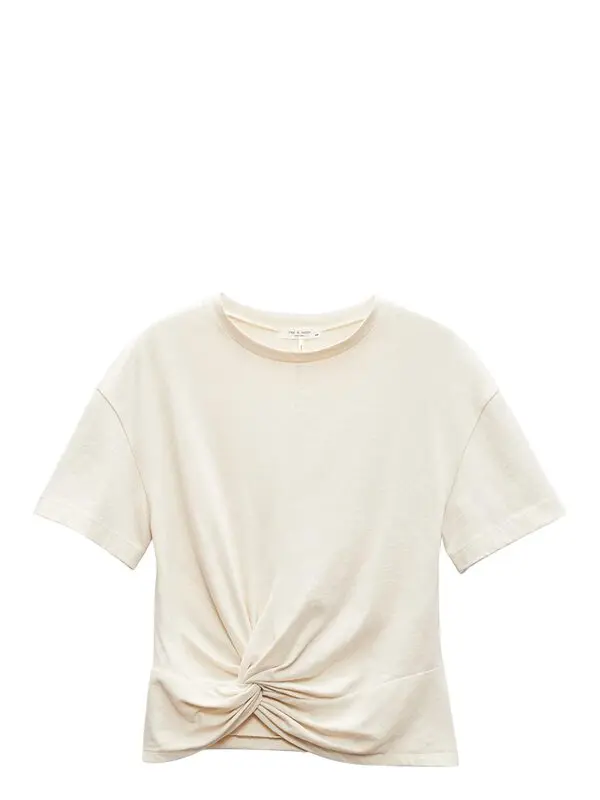 Rag & Bone Mica Draped Tee - Ivory