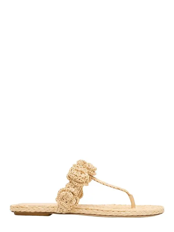 STUART WEITZMAN Magnolia Raffia Sandals - Natural