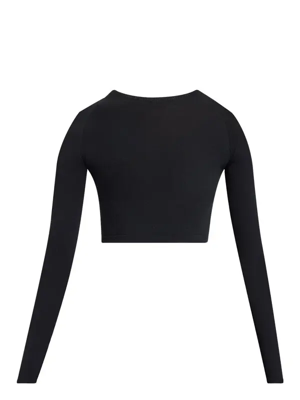 Alaïa Cropped Second-skin Top - Noir Alaia