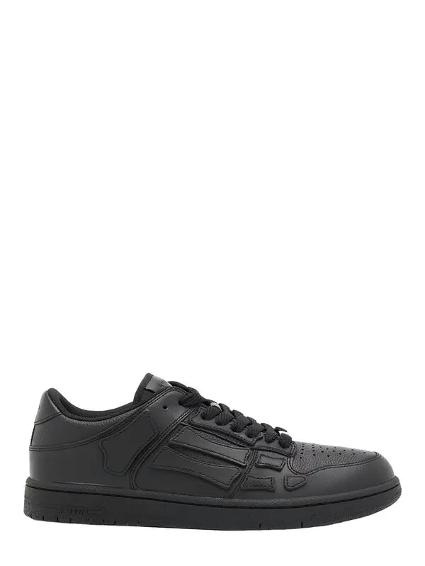 Amiri Skel Low-top Leather Sneakers - Black