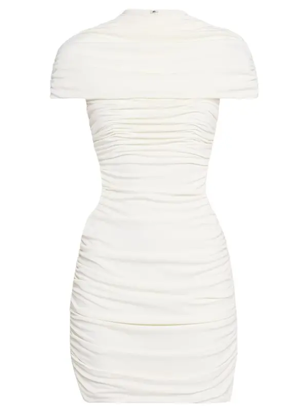 ET OCHS Terra Ruched Mini Dress - Ivory