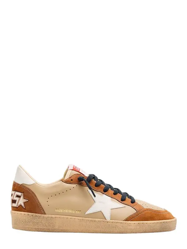 Golden Goose Ball Star Low-top Nubuck Leather Sneakers - Beige/white