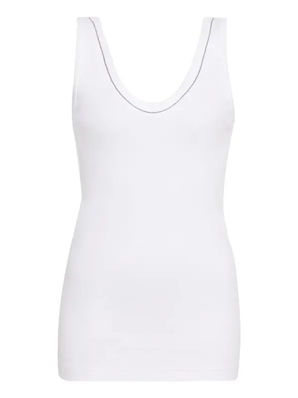 Brunello Cucinelli - Brunello Cucinelli Monili Scoop-Neck Tank Top