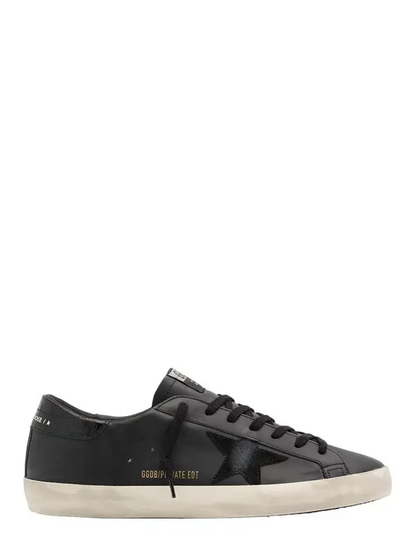 Golden Goose Super-star Leather Low-top Sneakers - Black