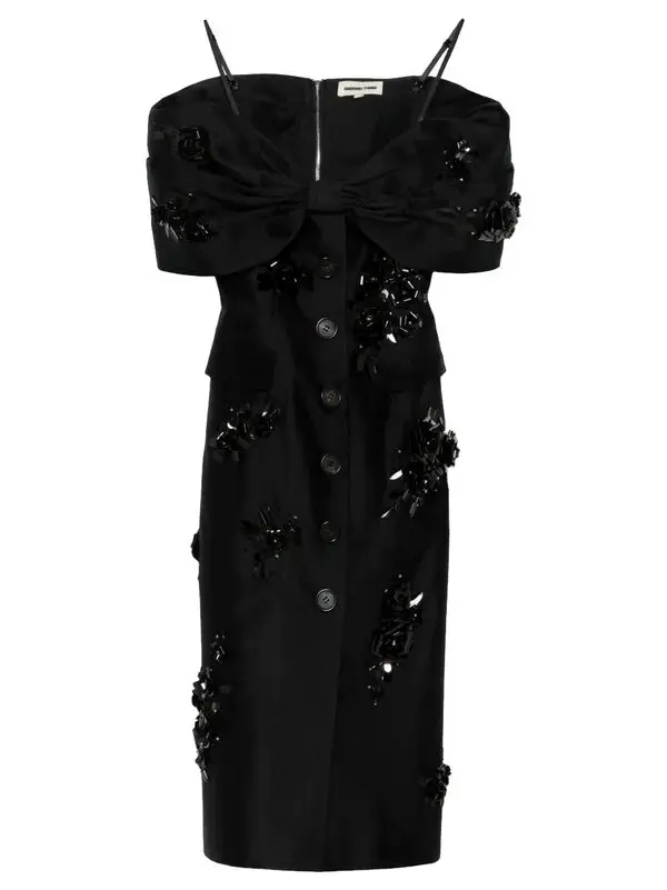 SHUSHU/TONG Oversize Bow Dress - Black