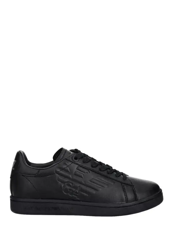 Emporio Armani Logo-debossed Sneakers - Black