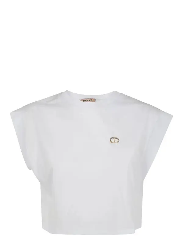 TWINSET Cap-sleeve Top - White