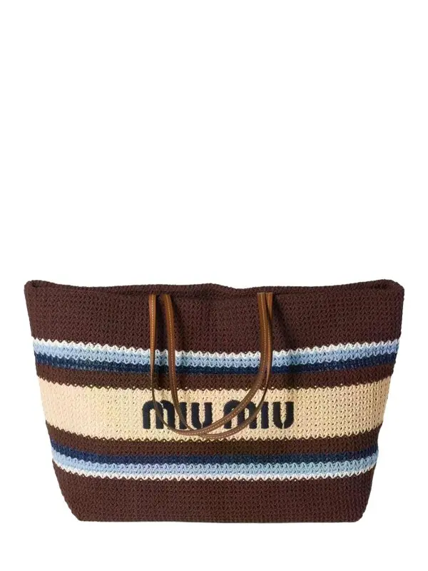 Miu Miu Crochet Tote Bag - Brown