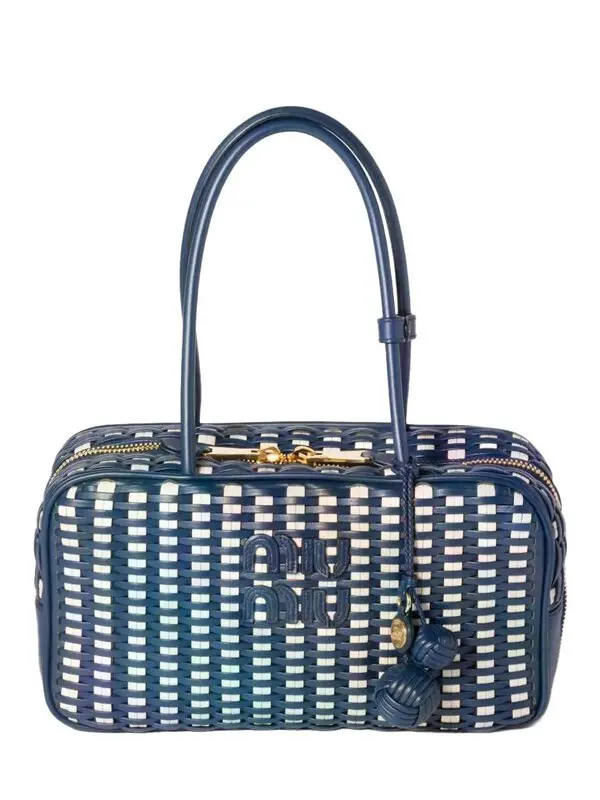 Miu Miu Woven Shoulder Bag - Blue