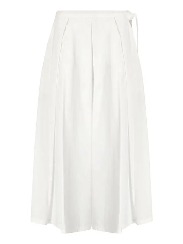 Max Mara Folk Midi Skirt - White