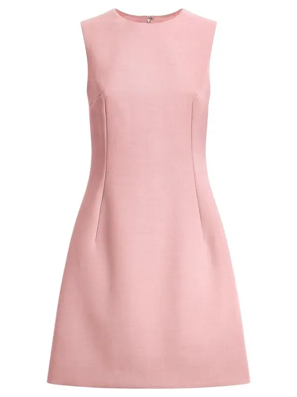 Dolce & Gabbana Wool Crepe Fit-and-flare Midi Dress - Pink