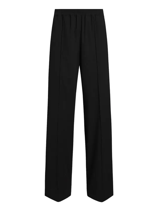 Dolce & Gabbana Technical Woolen Palazzo Jogging Pants - Black
