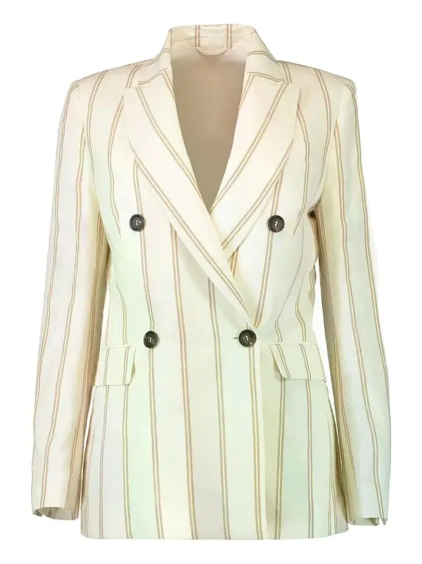 Brunello Cucinelli Striped Blazer - Neutrals