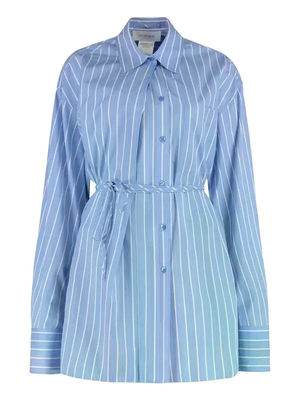 Sportmax Firma Striped Shirt - Blue