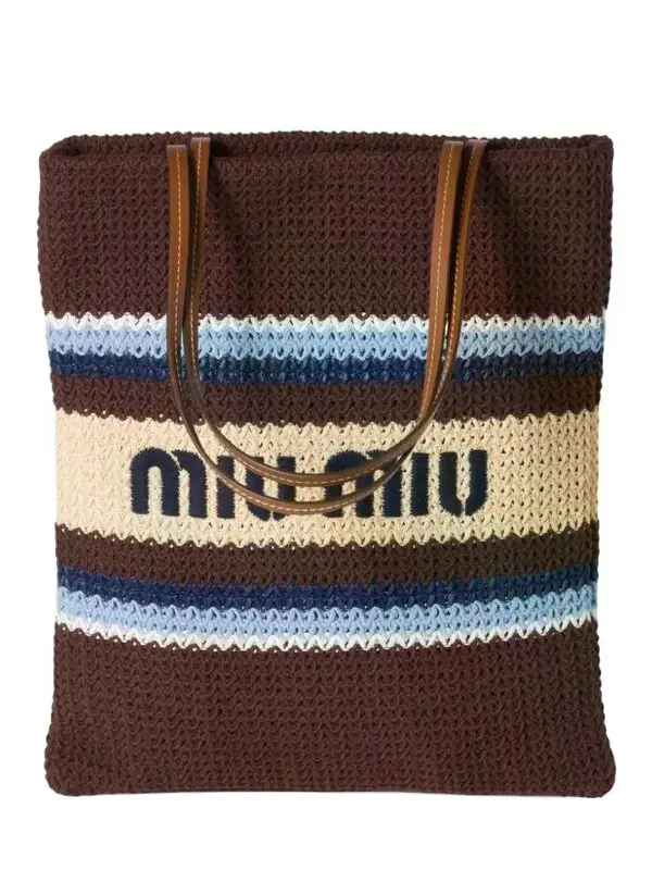 Miu Miu Crochet Tote - Brown