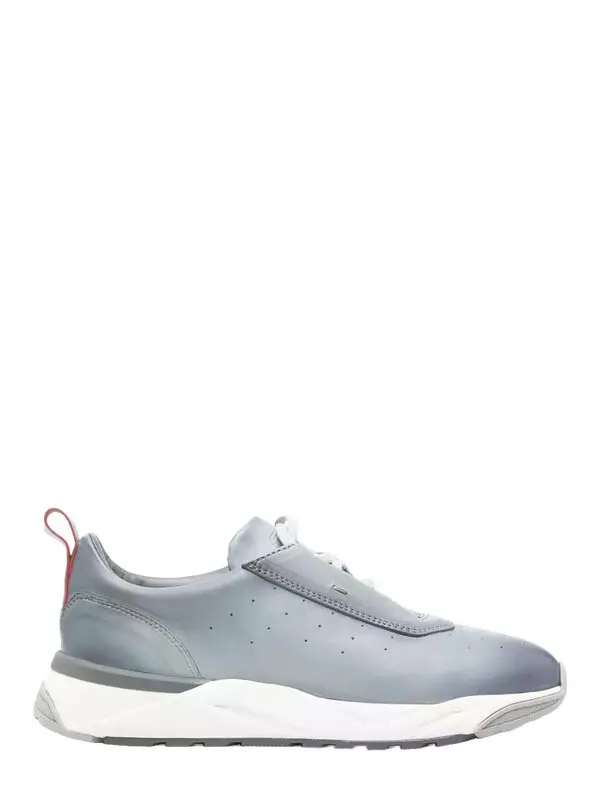 Santoni Leather Sneakers - Blue