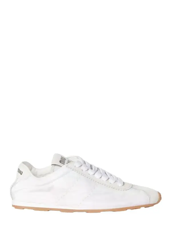 Miu Miu Plume Lace-up Sneakers - White