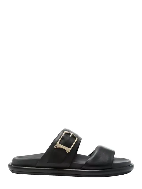 Santoni Leather Sandals - Black