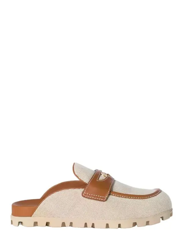 Miu Miu Canvas Mules - Neutrals