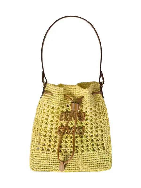 Miu Miu Crochet Mini Bucket Bag - Yellow