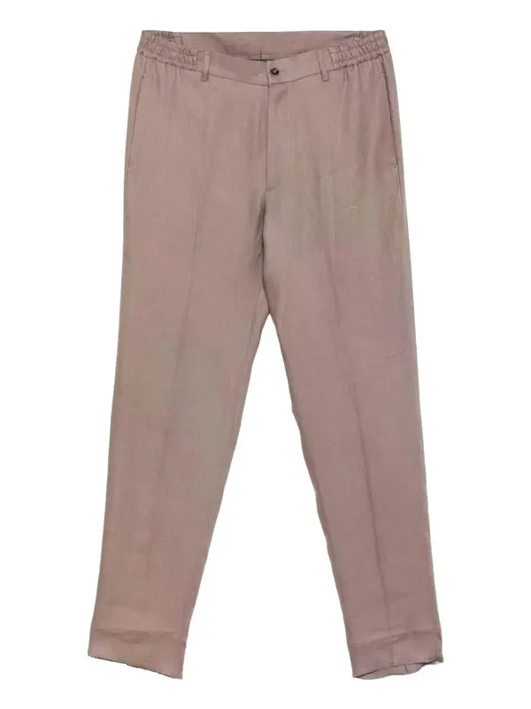 Tagliatore Linen Trousers - Brown