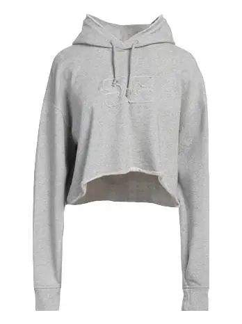 GANNI Cotton French Terry Sweatshirt - Grey