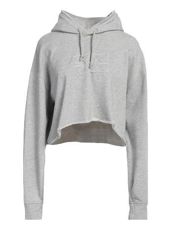 GANNI Cotton French Terry Sweatshirt - Grey