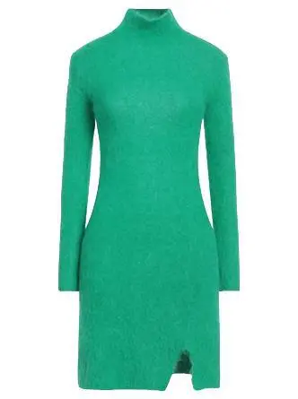 VICOLO Mini Dress Alpaca Wool Blend - Green