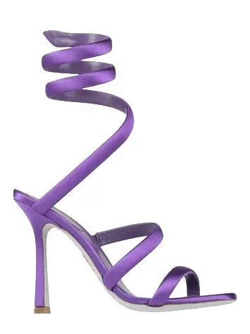 Rene Caovilla Textile Fiber Sandals - Purple