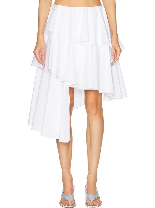 Alaïa Spiral Skirt - Blanc