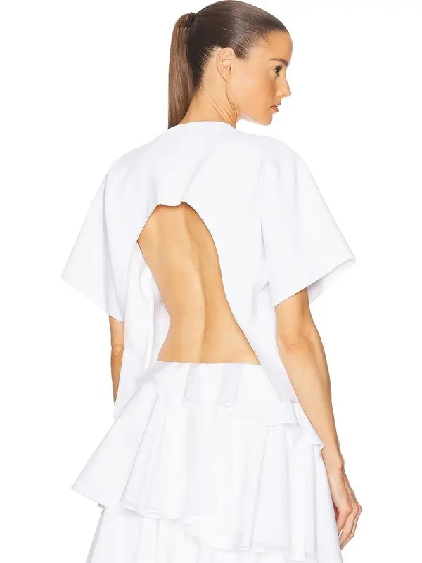 Alaïa Open Back Tee - Blanc